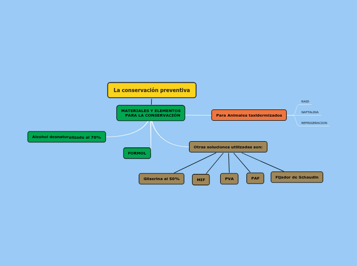 La conservación preventiva - Mind Map